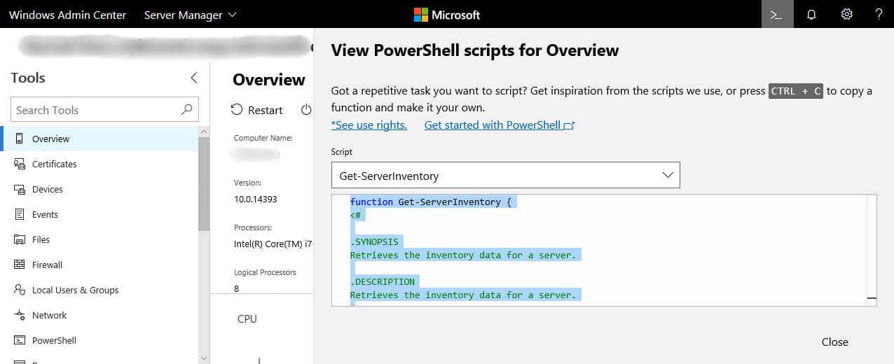 Get Started with Windows Admin Center